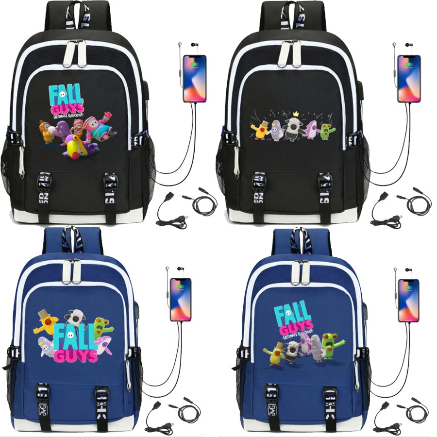 Fall Guys Rucksack mit USB Anschluß und Lademöglichkeit – Game.toys